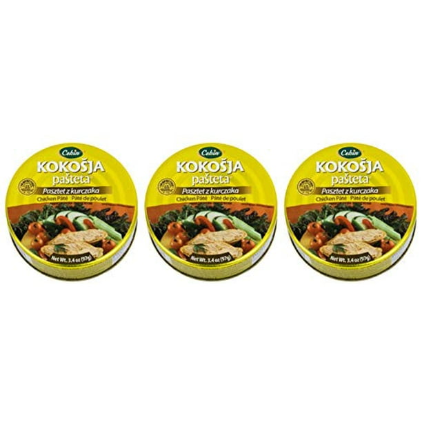 Cekin Chicken Pate Kokosja Pasteta Pack of 3 - Walmart.com