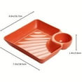 Plastic Dumpling Plates with Sauce Compartment Square Serving Plates ...