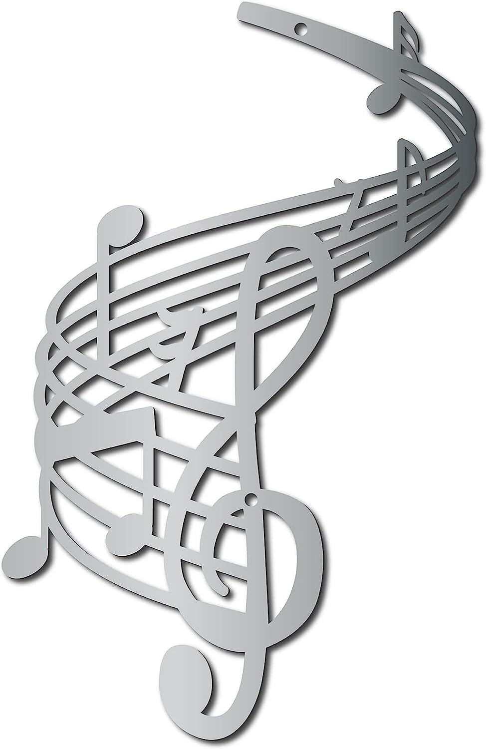 1pc Music Notes Wall Art Metal Vintage Treble Clef Wall Decor Black ...
