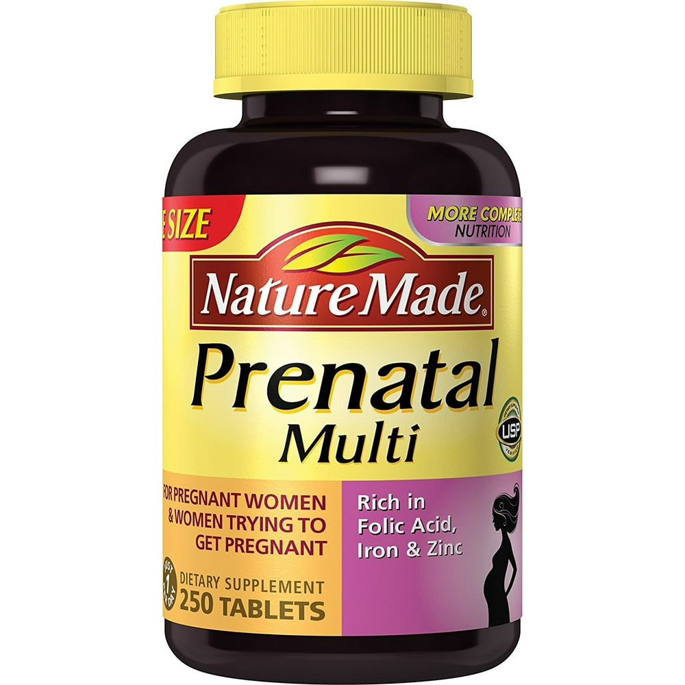 Nature Made Multi Prenatal Tablets - Rich in Folic Acid, Iron & Zinc ...