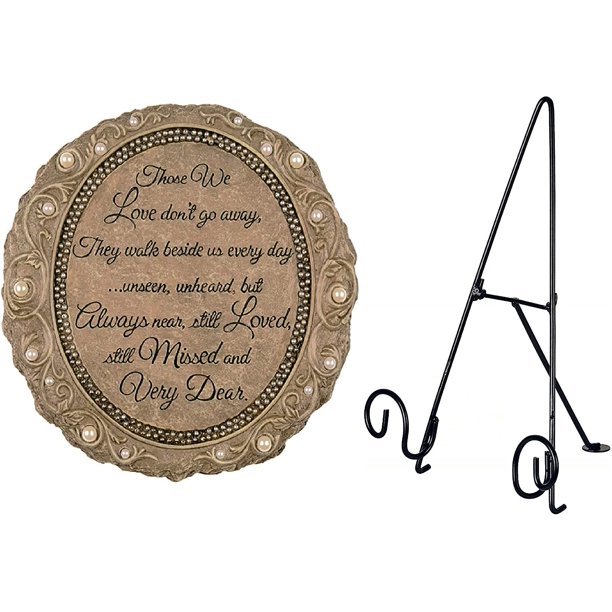 Remembrance Garden Memorial Stepping s with Custom Display Easel Stand ...