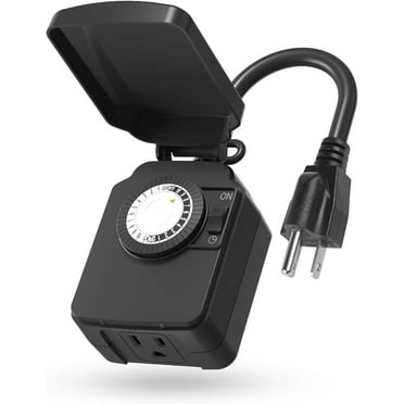 Woods Outdoor 24-Hour Heavy Duty Mechanical Plug-In Timer, 2 Grounded ...