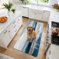 Abstract Scenery Art Washable Runner Rug 2X5 ft Mountain Lake Sky Blue ...