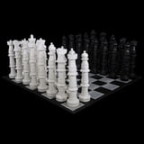 MegaChess Mega Chess Sets Giant Games for Families, Black & White, 49 ...
