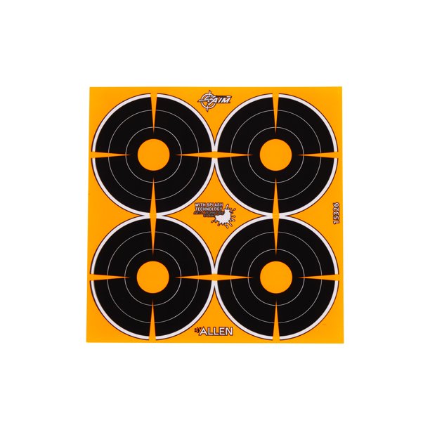 Ez Aim Adhesive Splash Reactive Paper Shooting Targets, 3 In Bullseye ...