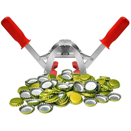 Manual Bottle Capper Tool, Double Lever Hand Capper with 144 count Beer ...