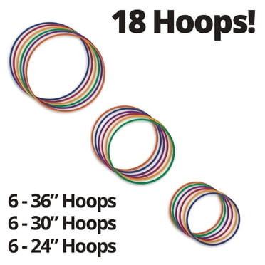 "Champion Sports Plastic Hoops 30"" - Pack of 12, Fun for Kids and ...