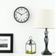 Mainstays Basic Indoor 8.78" Black Analog Round Modern Wall Clock ...