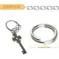 250 Pcs Split Ring, Small Key Rings Bulk Split Keychain Rings Diy Craft ...