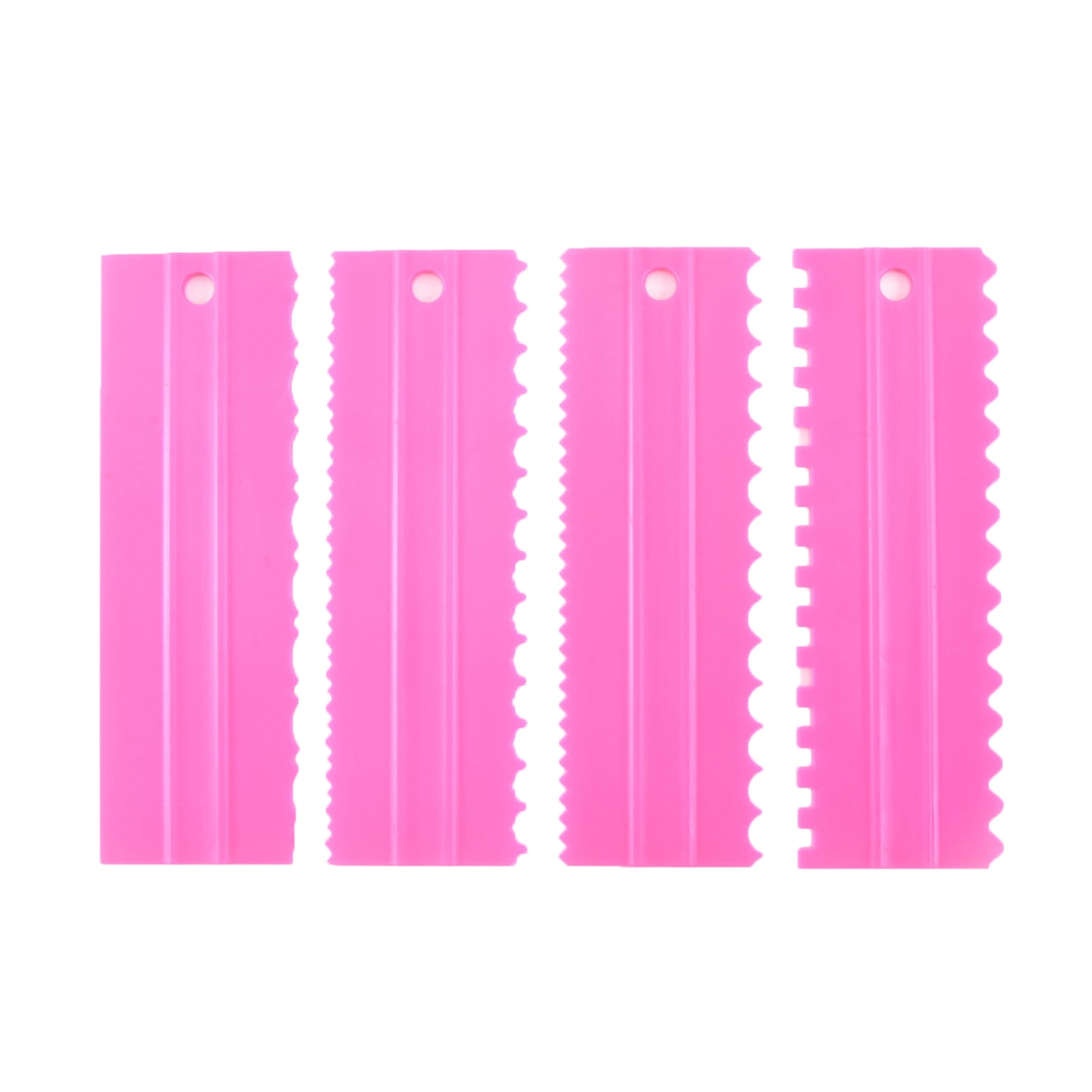 Cake Scraper Polisher Set of 4 Pack Decorating Comb and Icing Smoother ...