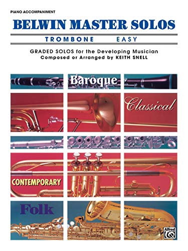 Belwin Master Solos (Trombone), Vol 1: Easy Piano Acc. - Walmart.com