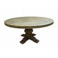 Coaster Florence Round Pedestal Dining Table Rustic Smoke-Shape:Round ...