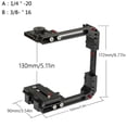 Modular DSLR Camera Cage C Frame with Foldable Multiple Threaded Hole ...