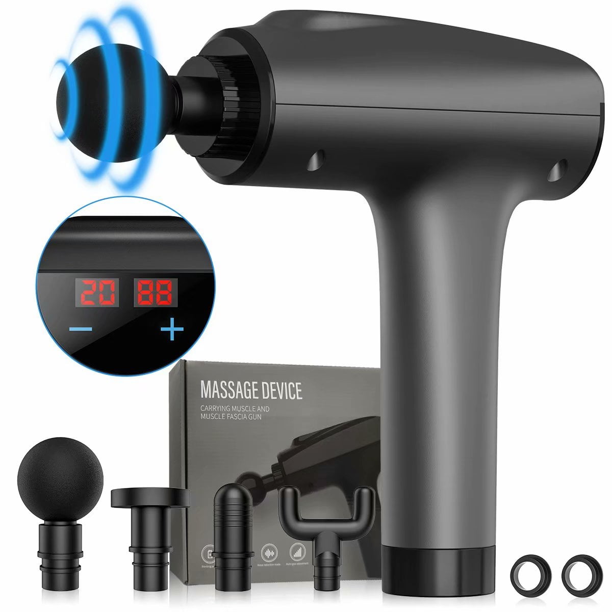 Muscle Massage Gun Handheld Deep Tissue Massager Electric Quiet ...