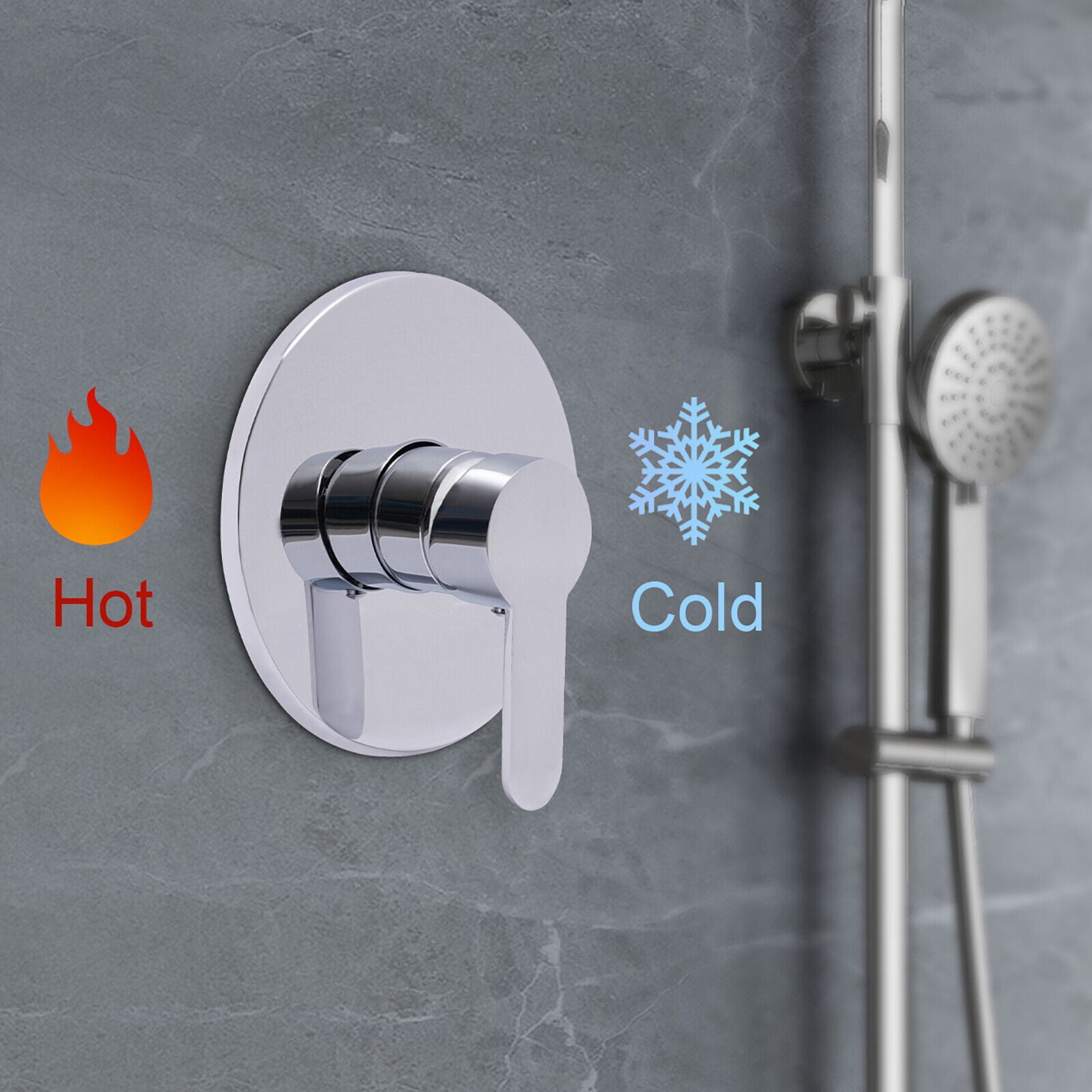 Miumaeov Shower Valve Mixer Kit Wall Mount Single Function Shower ...