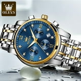 Blue Watches for Men OLEVS Watch Men Blue Face Luxury Watches for Men ...