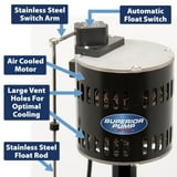Superior Pump 92333 0.33 Hp Thermoplastic Black Utility Sump Water Pump ...