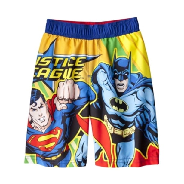 Justice League Batman Superman Swim Trunks (Toddler Boys) - Walmart.com