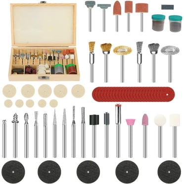 HART 175-Piece Rotary Tool Accessory Set with Protective Storage Case ...
