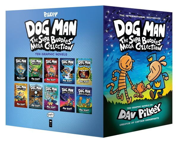 Dog Man Box Set Series 1-10: Supa Buddies Mega Collection, Graphic ...