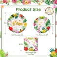72PCS Hawaiian Luau Plates and Napkins, Set of 24 Aloha Plants Luau ...