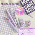 6Pcs Student Stationeries Set with Retractable Gel Pen Multicolored Pen ...