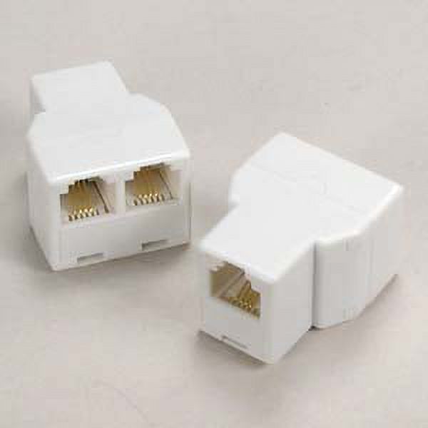 ACCL RJ11 1F/2F Modular T Adapter White, 1 Pack - Walmart.com
