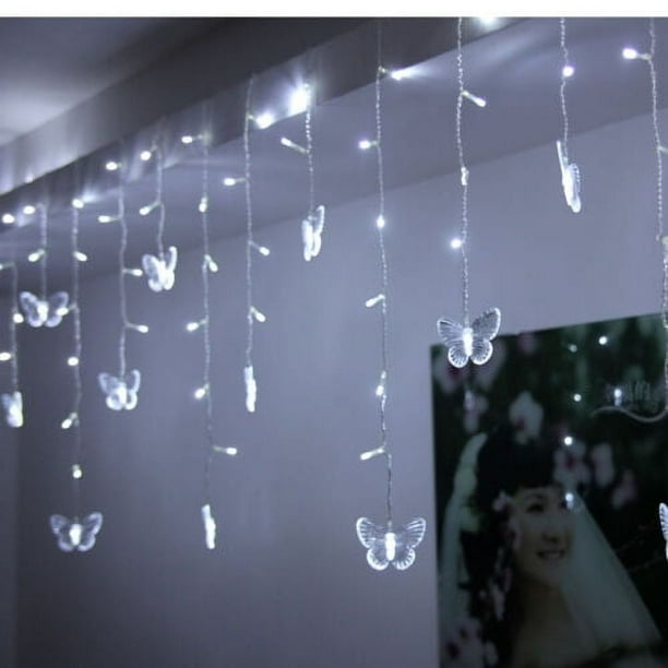 AMERTEER 110 V Butterfly LED String Curtain Lights Fairy Lights ...