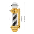 Wall-Mounted LED Barber Pole Light, Waterproof Rotating Salon Sign Lamp ...