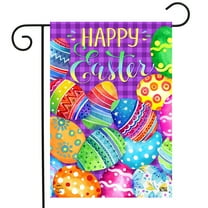 Happy Easter Wreath Garden Flag – 12” x 18”, Double Sided, House Flag ...