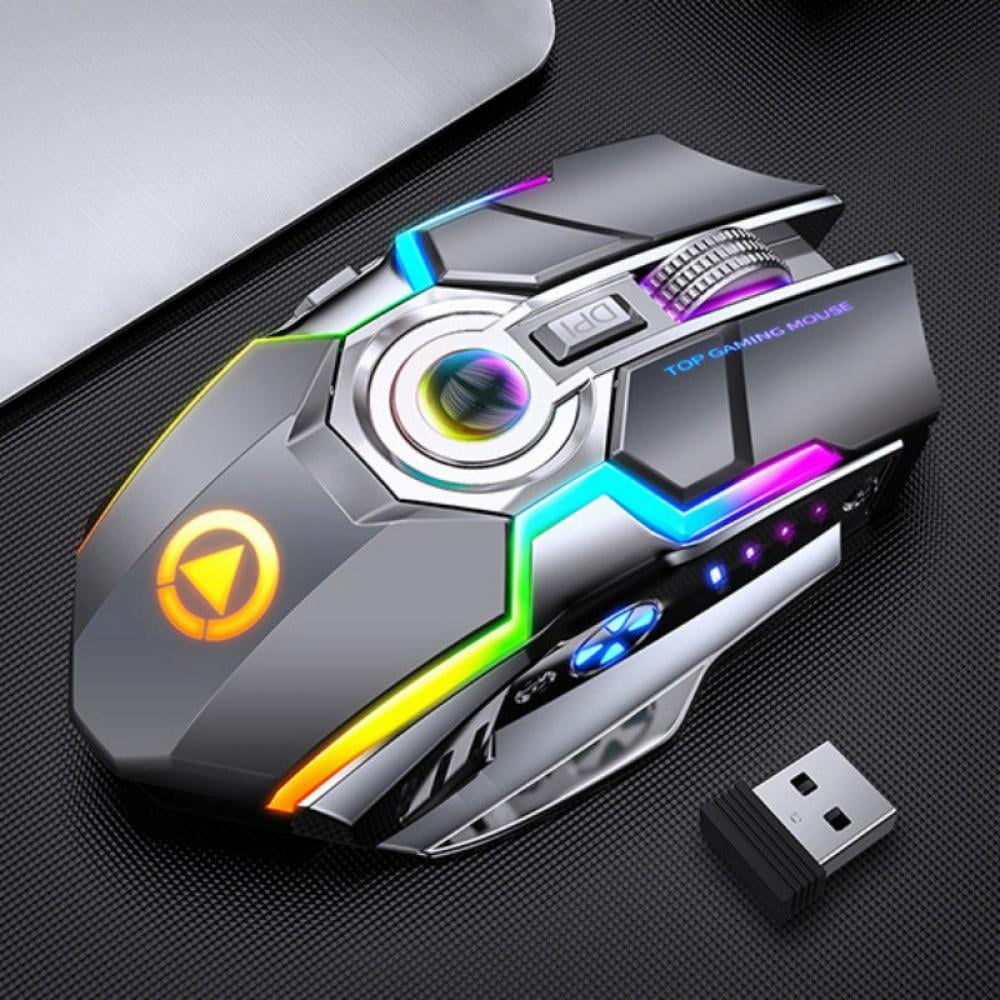 2.4Ghz Wireless Gaming Mouse, Backlit Silent Bluetooth Mouse 7 Buttons ...