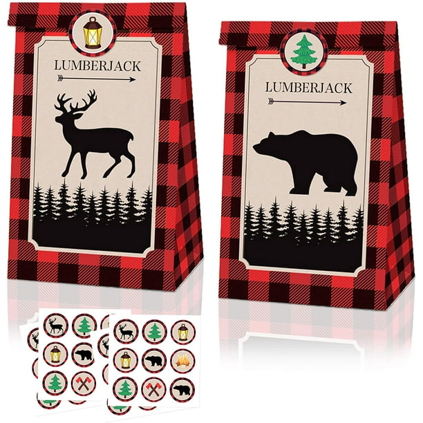 Lumberjack Baby Shower Decoration Lumberjack Gift Bags for Boys Goodie ...