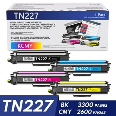 Brother Genuine Standard Yield Toner Cartridge 4-Color Set, TN221BK ...