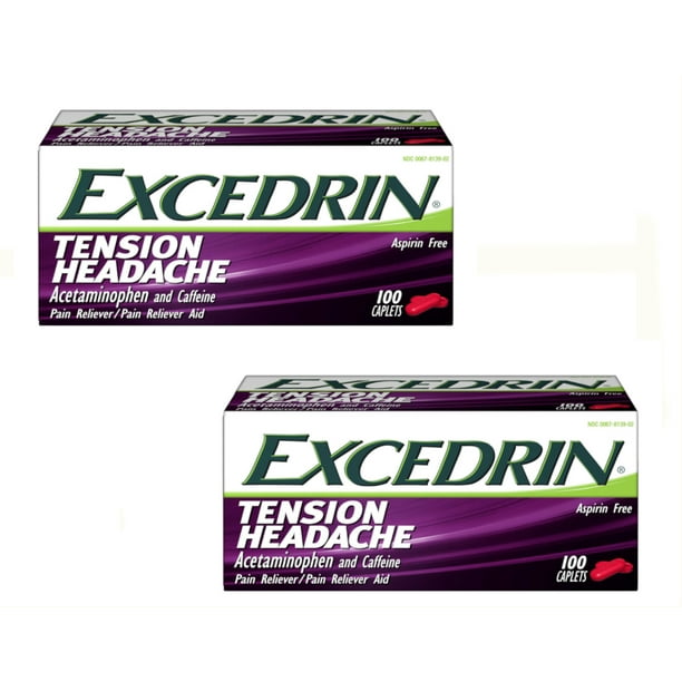 Excedrin Tension Headache Relief 100 Ct {Pack of 2} - Walmart.com