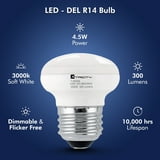 Xtricity R14 LED Mini Light Bulb, 4.5W (40W Eqv), E26 Medium Base, 120V ...