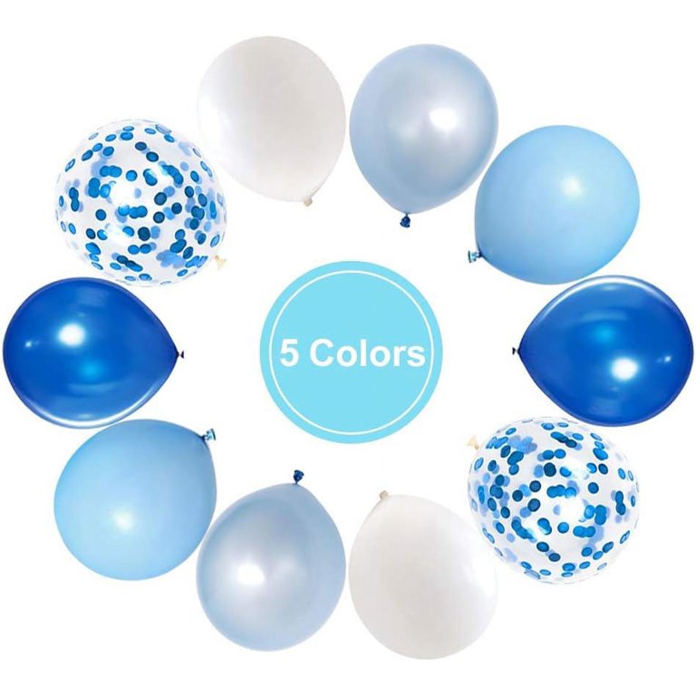 Real Blue And White Balloons