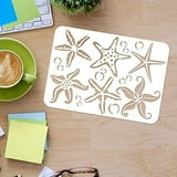 Starfish Stencil 11.7x8.3 inch 8 Starfish Drawing Template Reusable ...