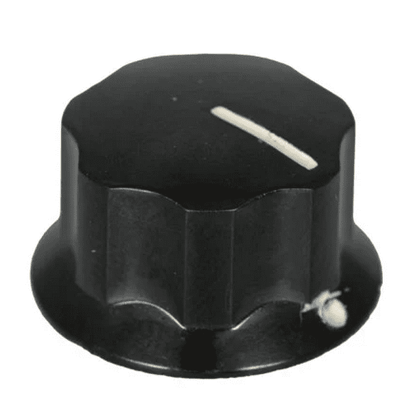 JK-902D KNOB,1/4"SHAFT,.42"Hx.75"D,BLK,WHITE POINTER,BLACK KNOB Knob 1/4" Shaft 24M - Walmart.com