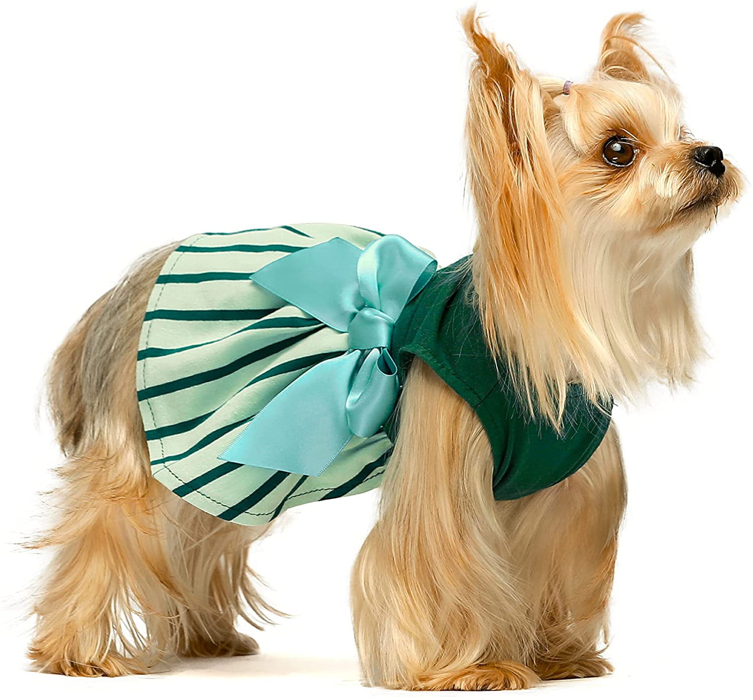 Fitwarm 100% Cotton Striped Dog Dress Doggie Clothes Puppy Vest Dress ...