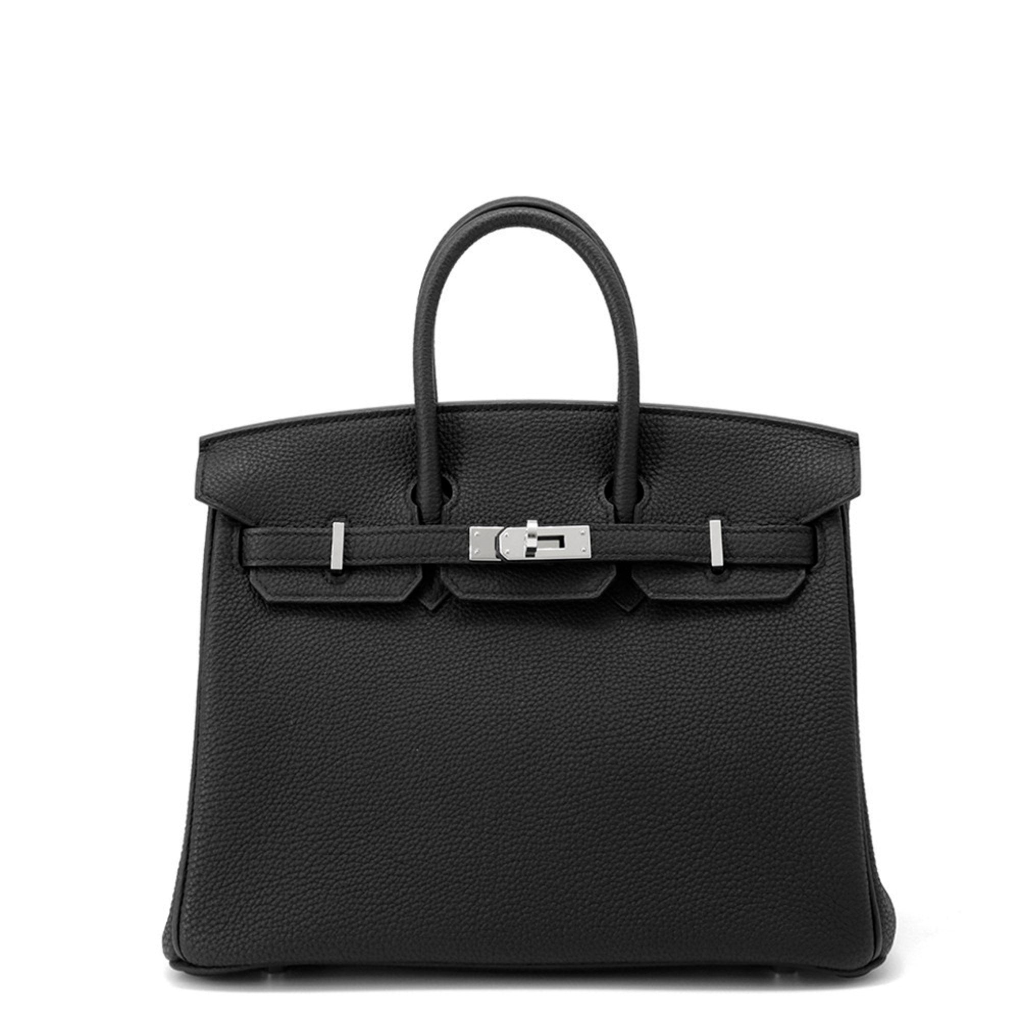Pre-Owned Hermes Birkin 25 Black Togo Y Stamp HERMES Handbag (Good ...