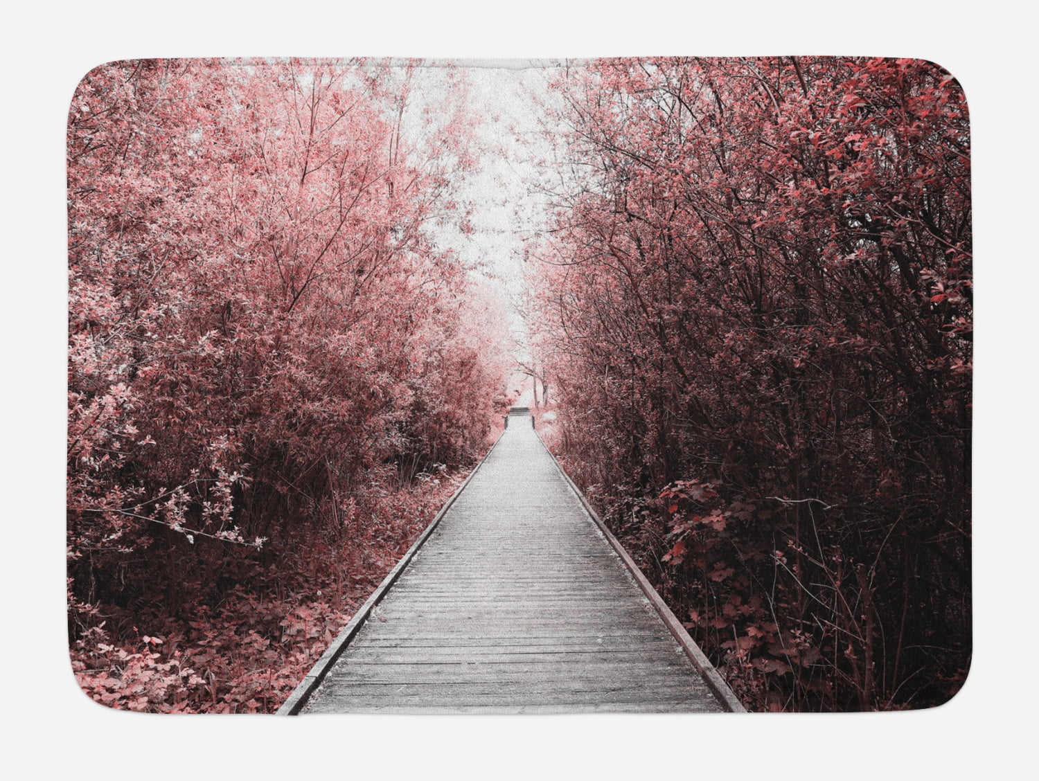 City Park Trees Bath Mat, Mysterious Magical Forest Exotic Nature ...