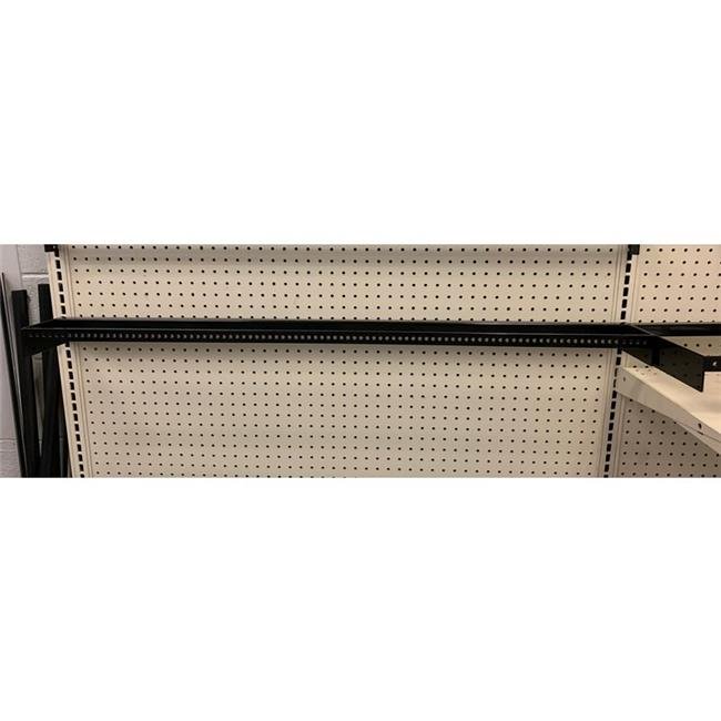 Ebsco 9032211 2.38 x 8 x 48 in. Metal Black Power Bar with Holes ...
