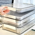 AOOOWER Portable Clear Paper Organizers Box Ideal For Books Documents ...