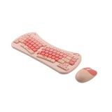 Wireless Ergonomic Keyboard and Mouse Combo - Cute Cat Design, Plug ...