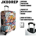 Landmark Sticker Travel Luggage Cover, Travel-Themed Suitcase Protector ...