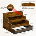 X-COSRACK 4-Tier Countertop Liquor Bottle Display Shelf, Stepped Wood ...