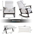 NOBLEMOOD Rocking Chair with Ottoman, Upholstered Nursery Rocking Chair ...