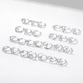 U7 Sterling Silver Twisted Letter Initial Stacking Rings for Women ...
