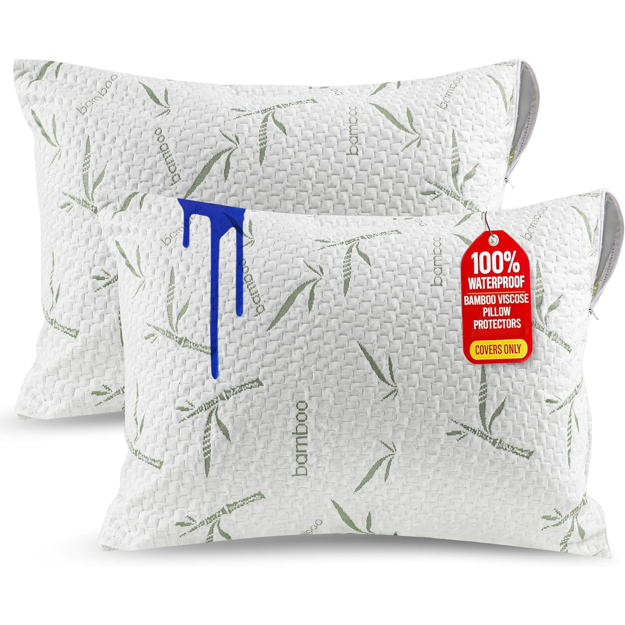 Click here for Salafire Bamboo Viscose Waterproof Pillow Protecto... prices