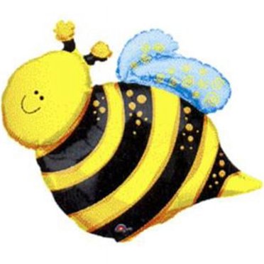 bumble bee bumble bee polka dots birthday party (9) mylar latex ...